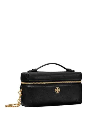 Tory Burch Charlie Quilted Leather Mini Bag - Black