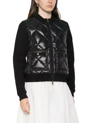 Moncler Quilted Panelled Jacket - Black
