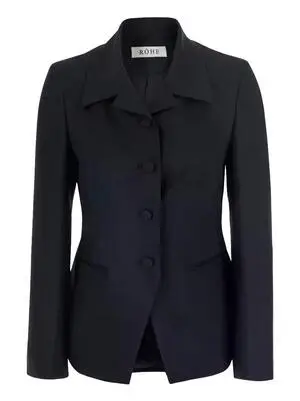 RÓHE Single-breasted Buttoned Blazer - Black