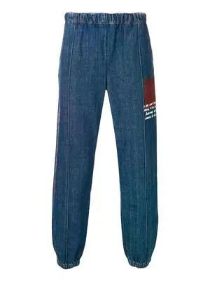 OFF-WHITE Off-White Denim Jeans With Leonardo Da Vinci Print