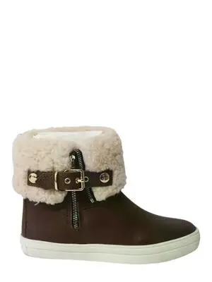 Burberry Skillman Buckle-strap Ankle Boots - Brown