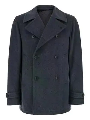 Tagliatore Short Double-breasted Coat - Grey