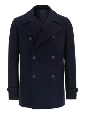 Tagliatore Short Double-breasted Coat - Blue