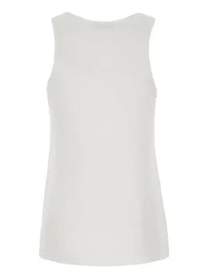 Max Mara Max Mara Pavido Embroidered Logo Tank Top White