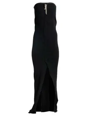 Rick Owens Strapless Jersey Maxi Dress With Back Slit - Black