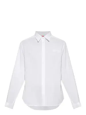 DIESEL® Logo-embroidered Cotton Shirt - White