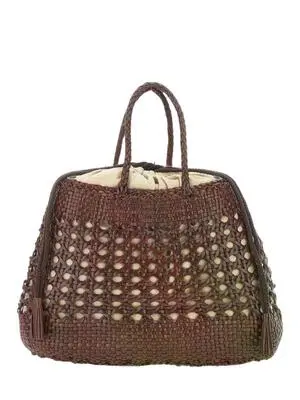 Dragon Diffusion Santa Cano Woven Leather Tote Bag - Brown
