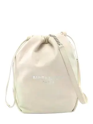Saint Laurent Leather Bucket Bag - Neutrals