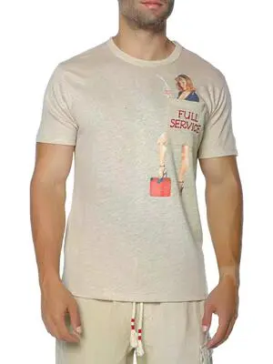 MC2 SAINT BARTH Ecstasea Graphic-print Chest-pocket T-shirt - Neutrals