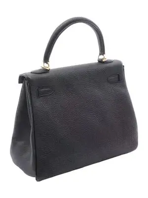 Hermès Hermès 25 Kelly Togo-Leather Tote Bag Black