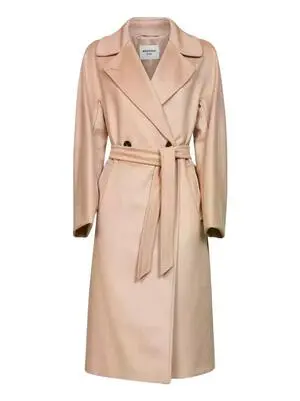 Max Mara Double-breasted Belted Coat - Pink