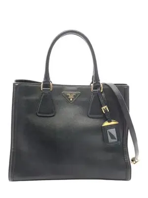 Prada Galleria Saffiano Leather Tote Bag - Black