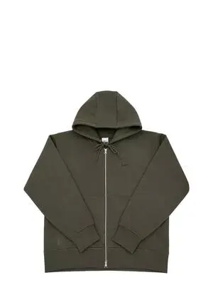Nike Logo Embroidered Zip-up Hoodie - Green