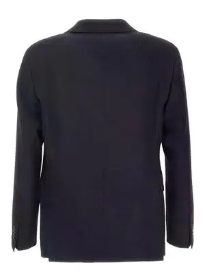 Tagliatore Single-breasted Herringbone Blazer - Blue