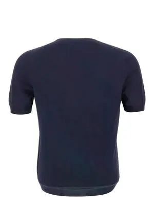 GRAN SASSO Shortsleeve Ribbed-trim T-shirt - Blue