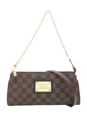LOUIS VUITTON Damier Ebene Eva Pochette Two-way Handbag - Brown