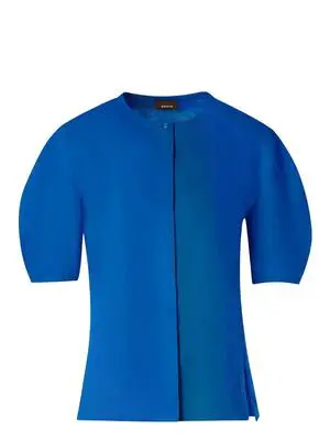 Akris Puff Sleeve Linen Shirt - Blue
