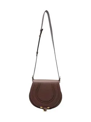 Chloé Marcie Grained Leather Shoulder Bag - Brown