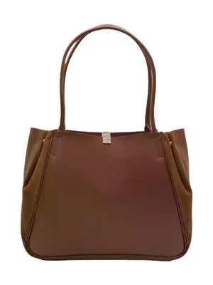 COCCINELLE Coccinelle Suede-Panel Leather Tote Bag