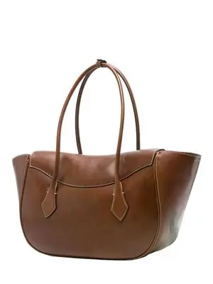 Polo Ralph Lauren Large Leather Shoulder Bag - Brown