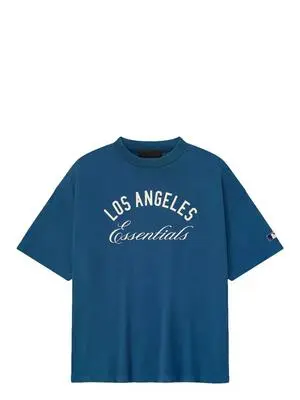Fear Of God Logo-print Cotton-jersey T-shirt - Blue