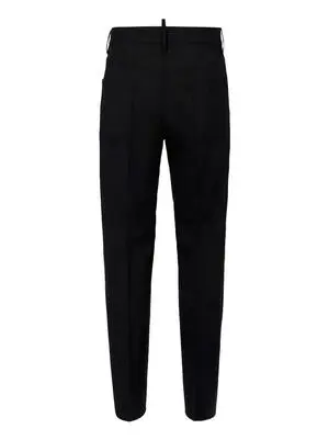 Dsquared2 Tailored Stretch Wool Trousers - Black