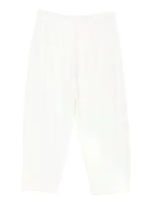 Liviana Conti Pressed-crease Button-detail Trousers - Neutrals