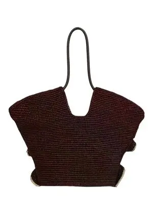 Zimmermann Ruffle-trimmed Woven Tote Bag - Brown