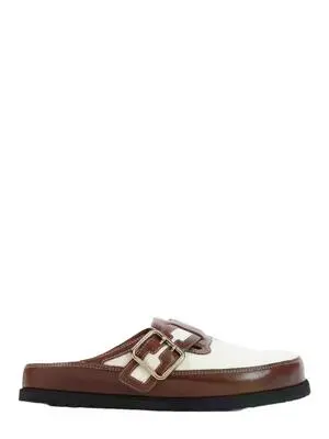 BIRKENSTOCK Boston Mules With Buckle Detail - Neutrals