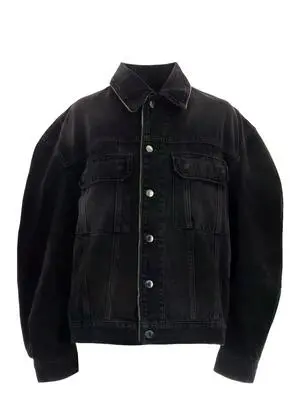HAIKURE Zip-detail Denim Jacket - Black