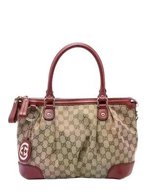 Gucci Gg Canvas Sukey Satchel - Neutrals