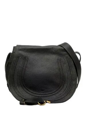 Chloé Marcie Saddle Crossbody Bag - Black