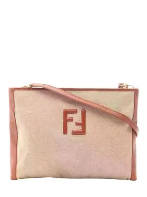 Fendi Canvas Ff Crossbody Bag - Neutrals