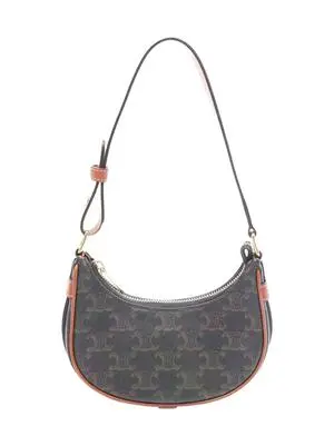 Celine Mini Triomphe Coated Canvas Ava Shoulder Bag - Brown