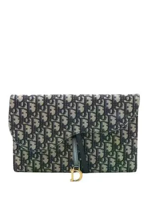 Dior Oblique Canvas Clutch Bag - Blue