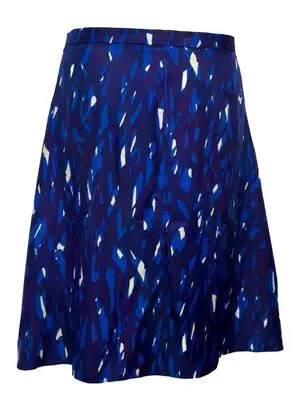 Balenciaga Printed A-line Skirt - Blue