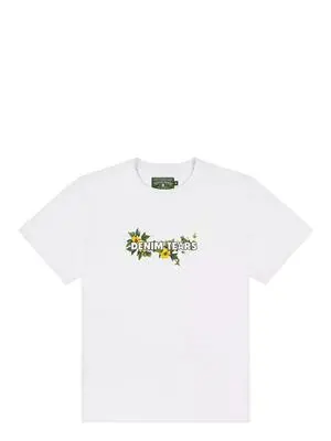 DENIM TEARS Embroidered Floral-logo T-shirt - White