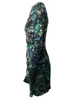 PETER PILOTTO Geometric Print Ruched Dress - Black