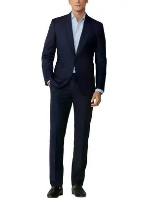 HACKETT LONDON Peak-lapel Twill Suit - Blue