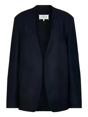 MAISON MARGIELA Open-front Collarless Jacket - Blue