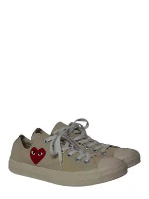 Comme Des Garçons X Converse Heart Print Sneakers - Neutrals