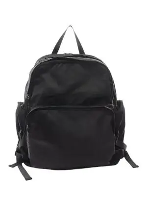 Prada 2000s Triangle Logo Backpack - Black