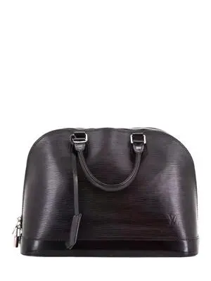 LOUIS VUITTON Louis Vuitton Alma Handbag Epi Leather PM Satchel Black