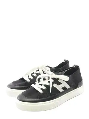 Hermès Knit Sneakers With Signature H Logo - Black
