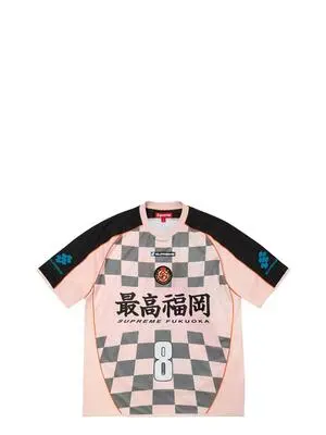 Supreme Checkerboard Soccer Logo-patch T-shirt - Pink