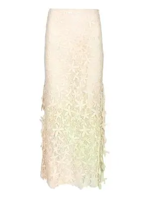 TOTEME Guipure Lace Maxi Skirt - Neutrals