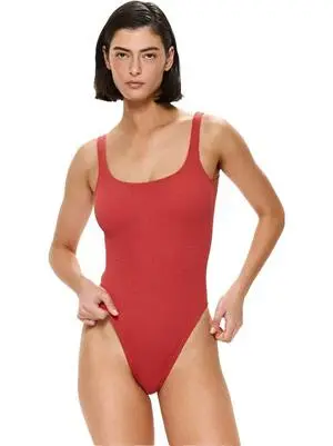AU NATUREL BY GOTTEX Tubular Square Neck One Piece Paprika