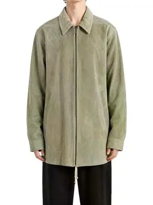Rick Owens Suede Zip-up Jacket - Grey