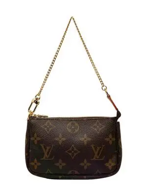 LOUIS VUITTON Monogram Mini Pochette Accessoires Handbag - Brown