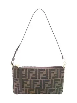 Fendi Zucca Canvas Pochette Shoulder Bag - Brown